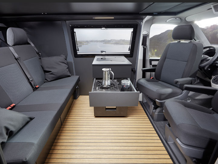Der Custom Bus VW T6 Multi kurz Aufstelldach bei heycamp.de